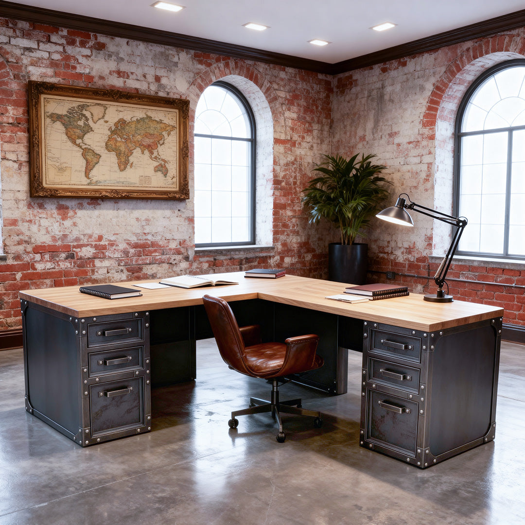 Adams L-Desk – Modern Industrial Furniture