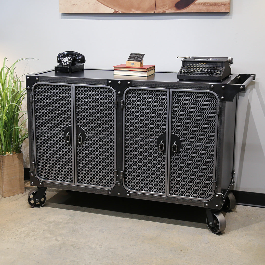 Carnegie Media Cart – Modern Industrial Furniture